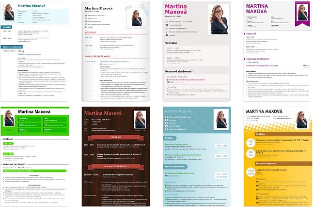 Životopis formulář - evropský vzor